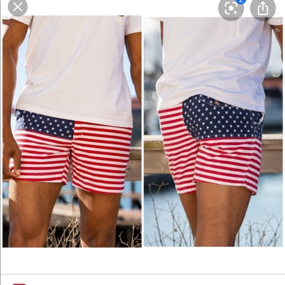 Chubbies Mens 'Mericas American Flag Shorts - Gem